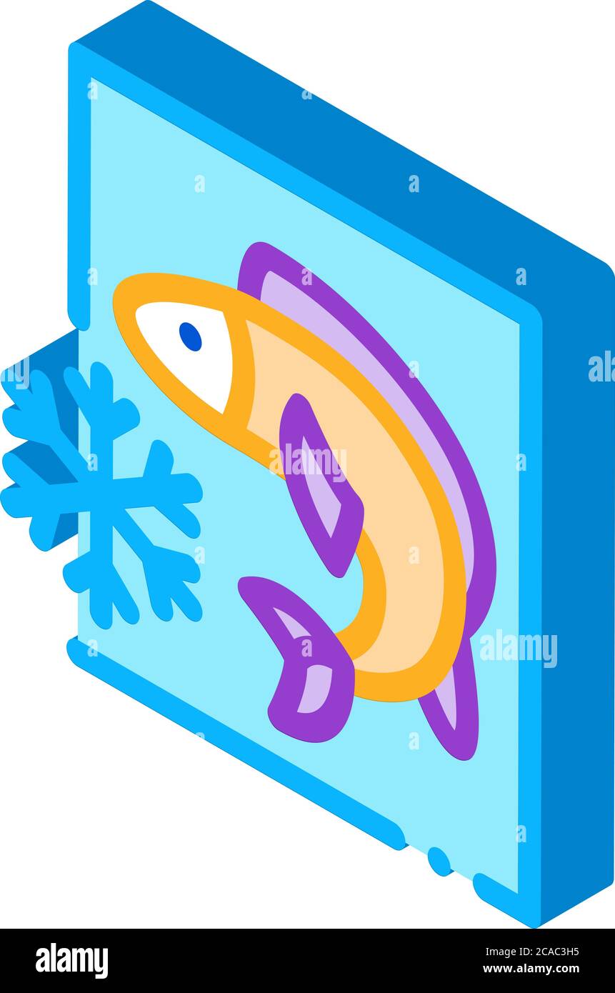frozen fish isometric icon vector illustration Stock Vector Image & Art ...