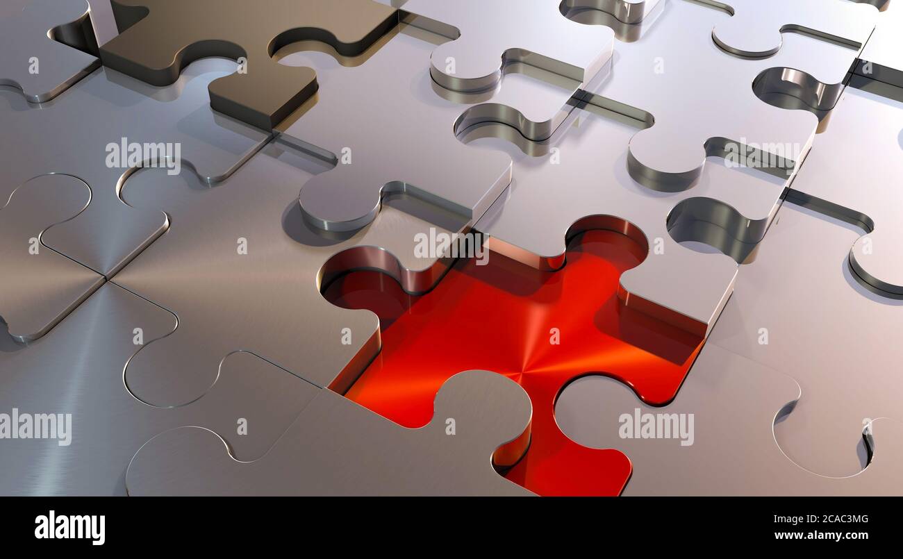 Metal puzzles hi-res stock photography and images - Alamy