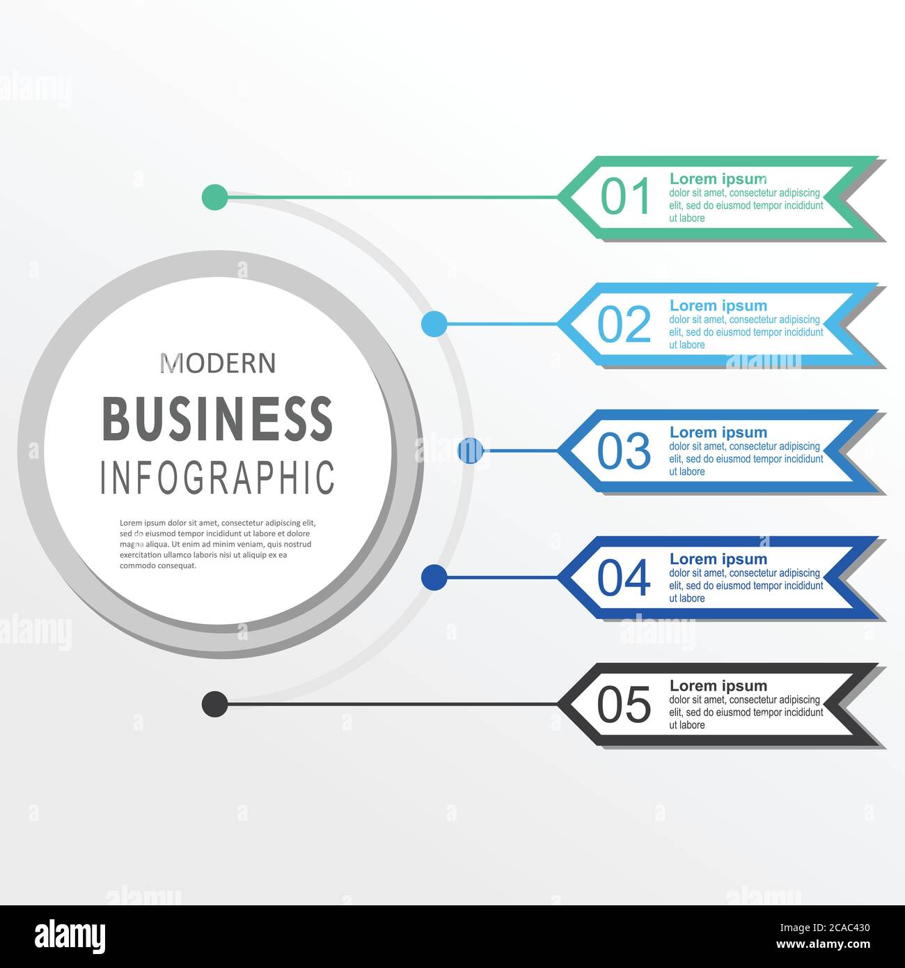 Vector infographic label template with icons. 5 options or steps ...