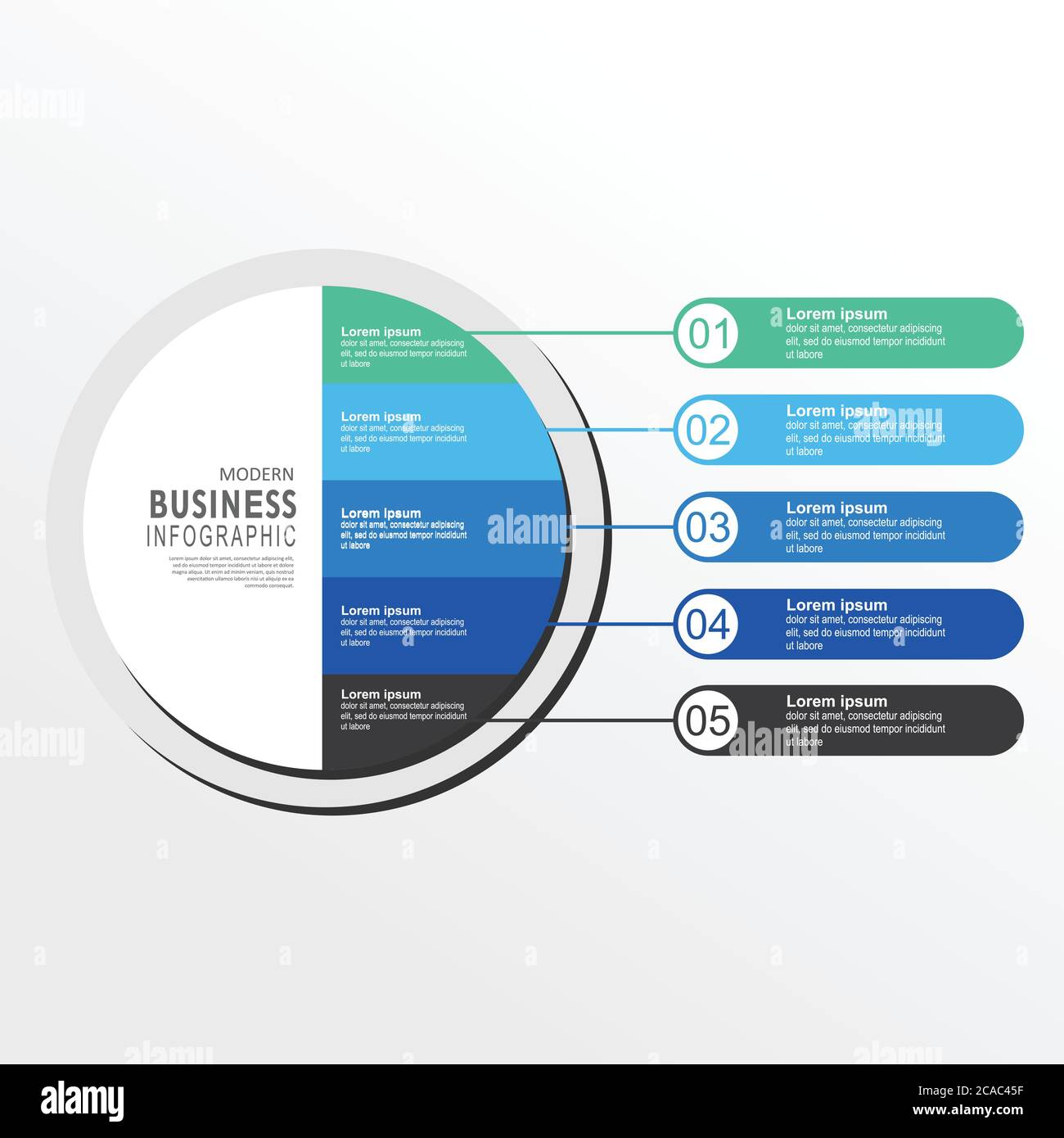 Vector infographic label template with icons. 5 options or steps ...