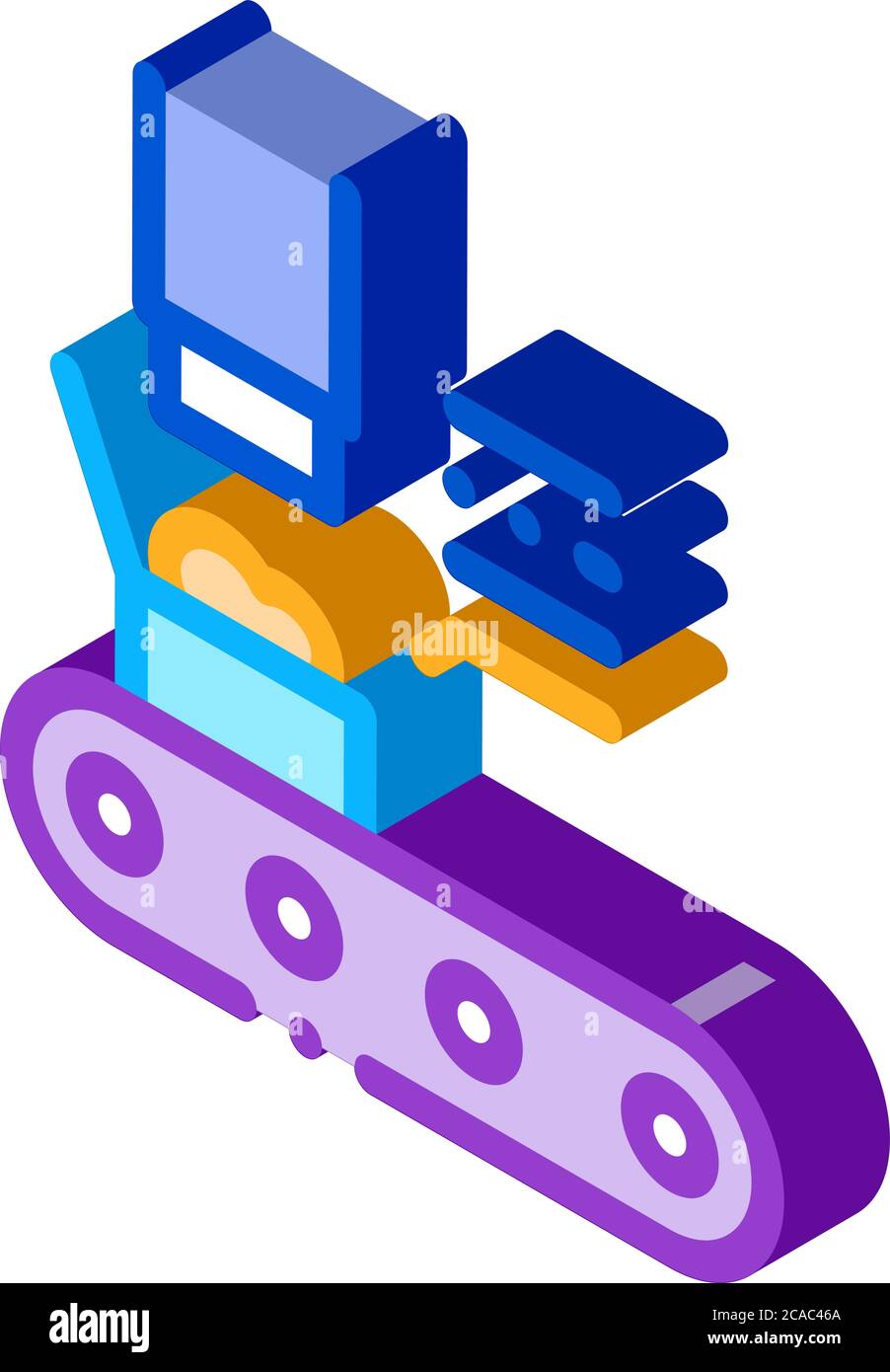 fishing product factory isometric icon vector illustration Stock Vector ...