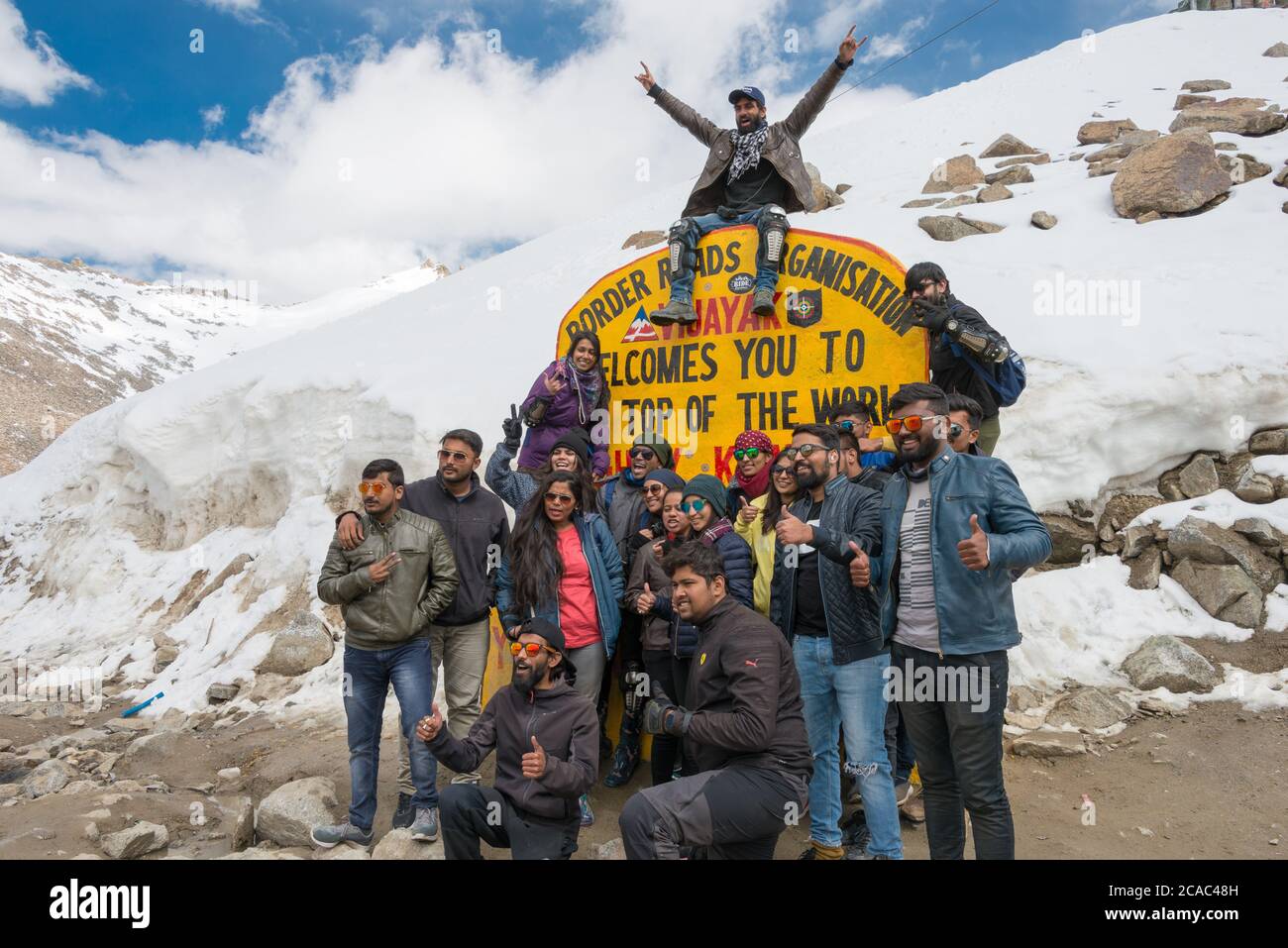 Ladakh, India - Monument of Khardung La Pass in Ladakh, Jammu and ...