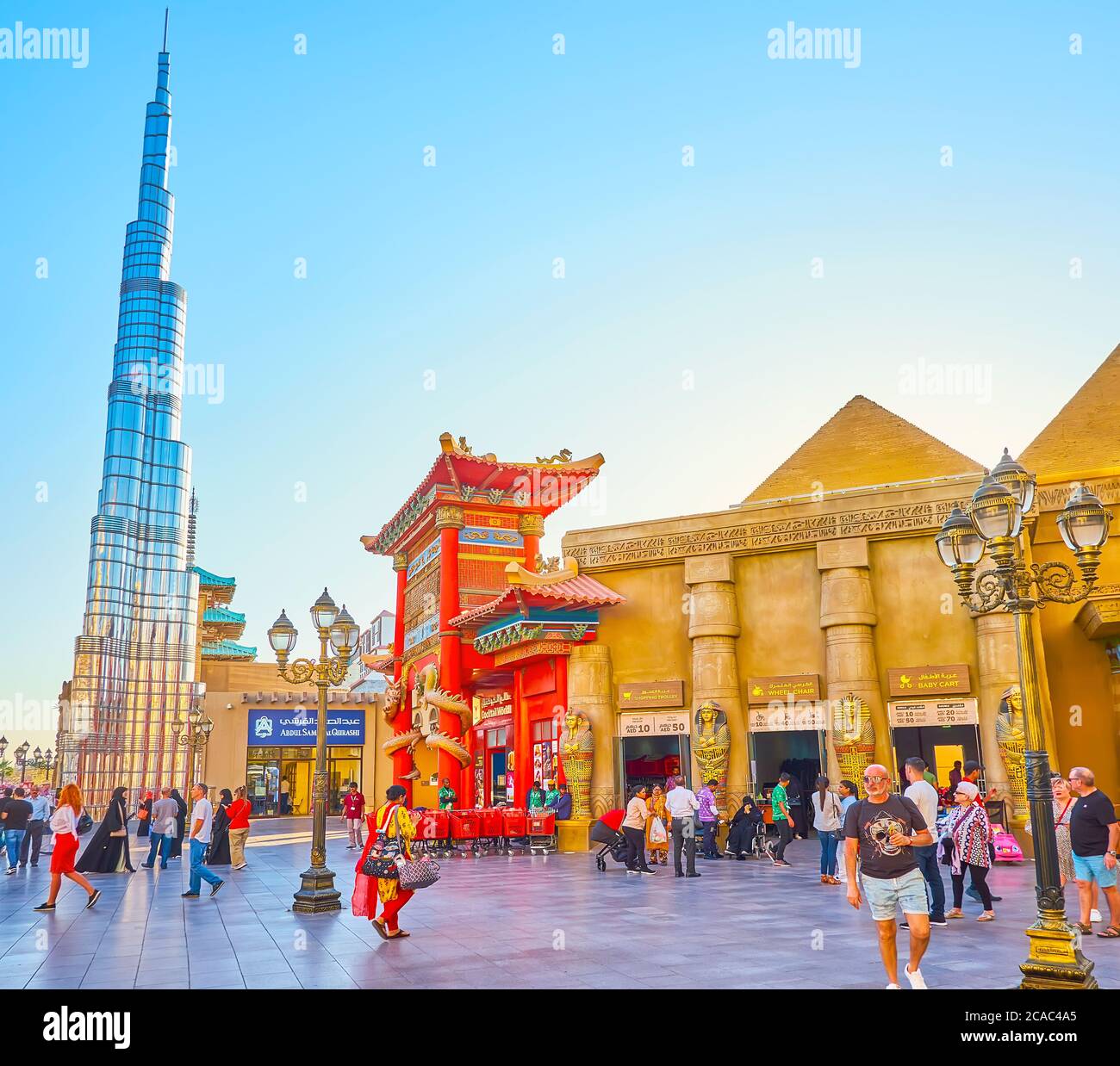 DUBAI, UAE - MARCH 5, 2020: The Global Village Dubai contains the most ...