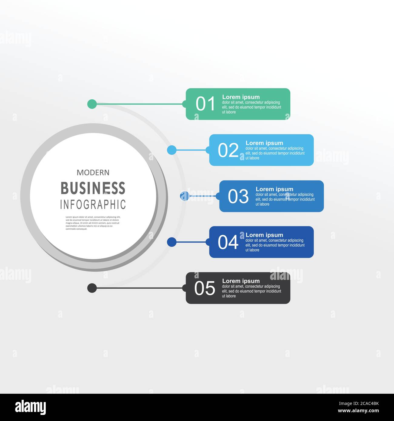 Vector infographic label template with icons. 5 options or steps ...