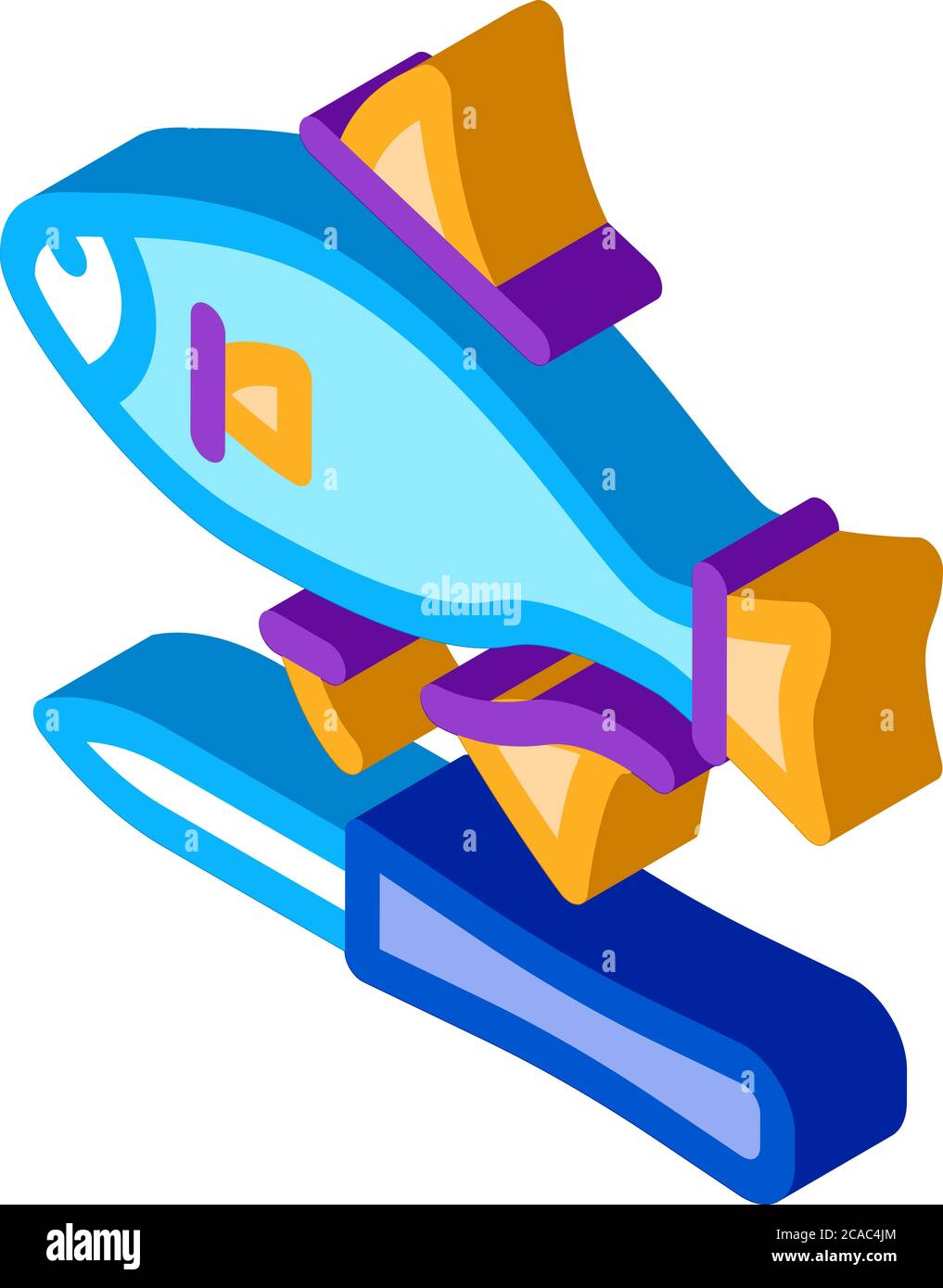 fish cut fin isometric icon vector illustration Stock Vector Image ...