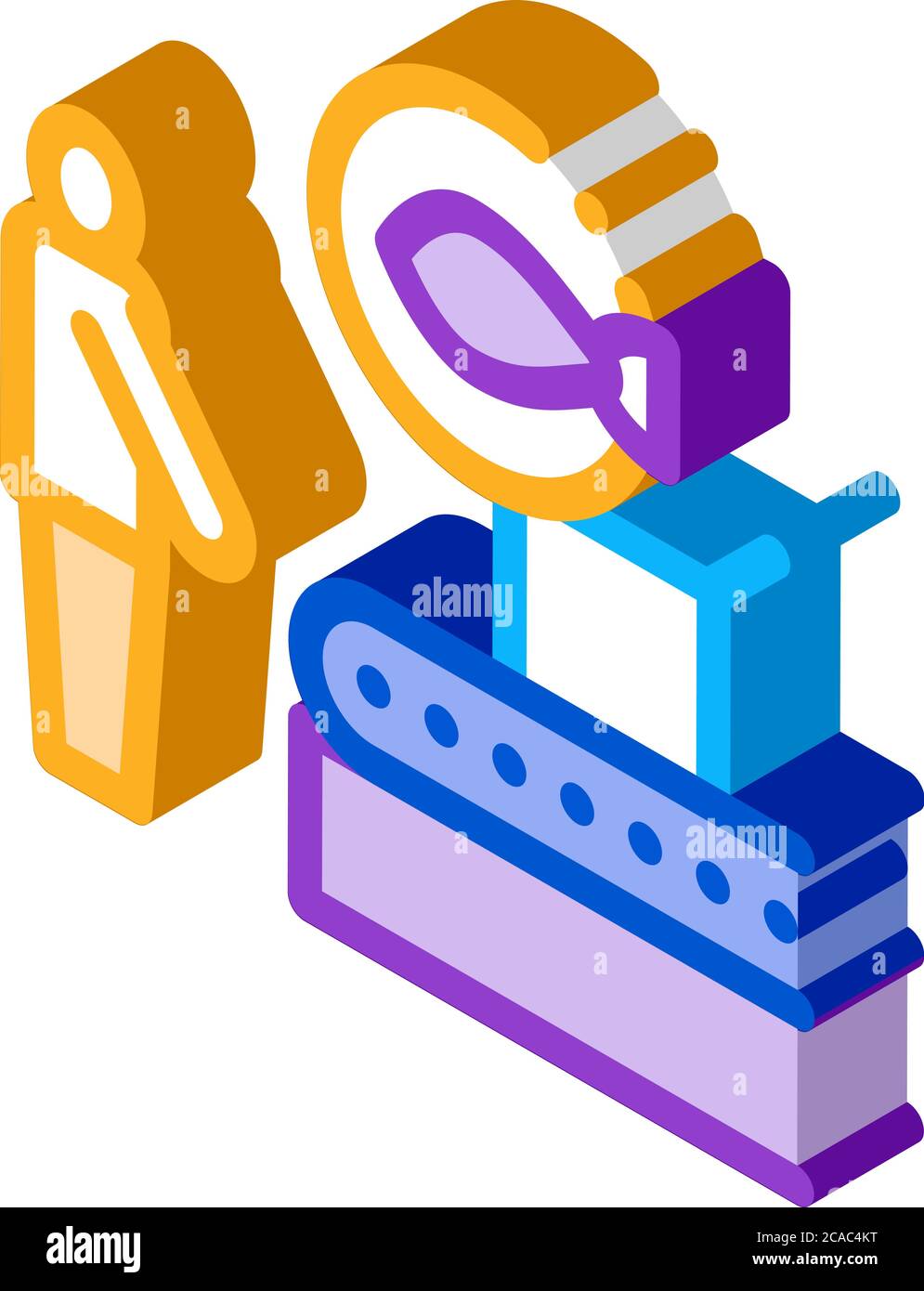 fish factory conveyor isometric icon vector illustration Stock Vector ...