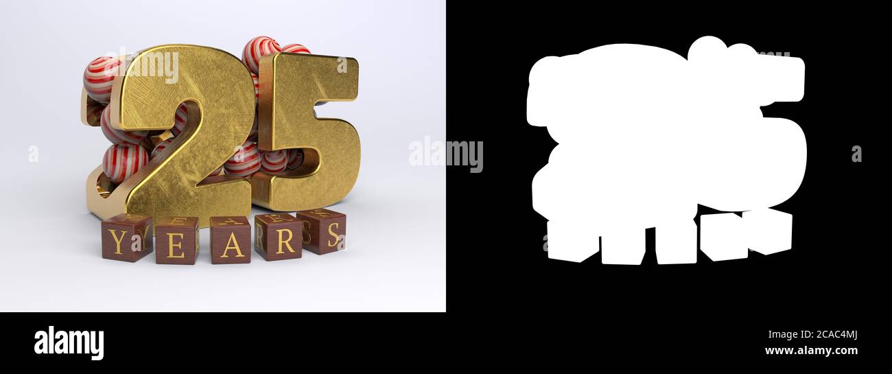 Number 25 (number twenty-five) anniversary celebration design with ...