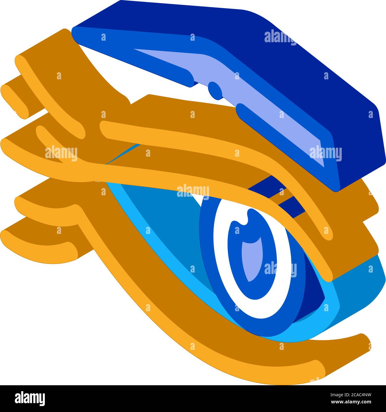 eyelid wrinkles isometric icon vector illustration Stock Vector Image ...