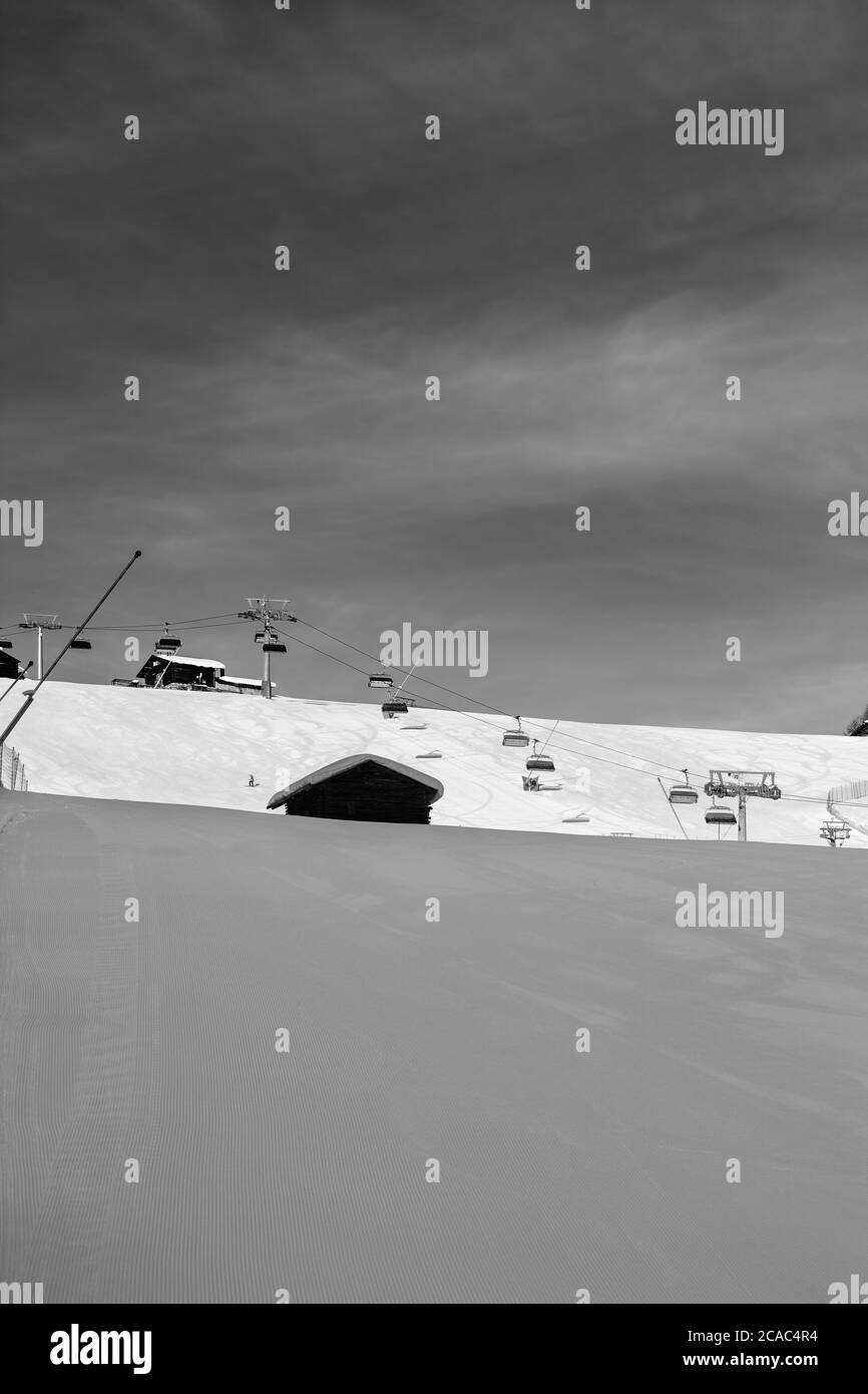 Ski track machine Black and White Stock Photos & Images - Alamy