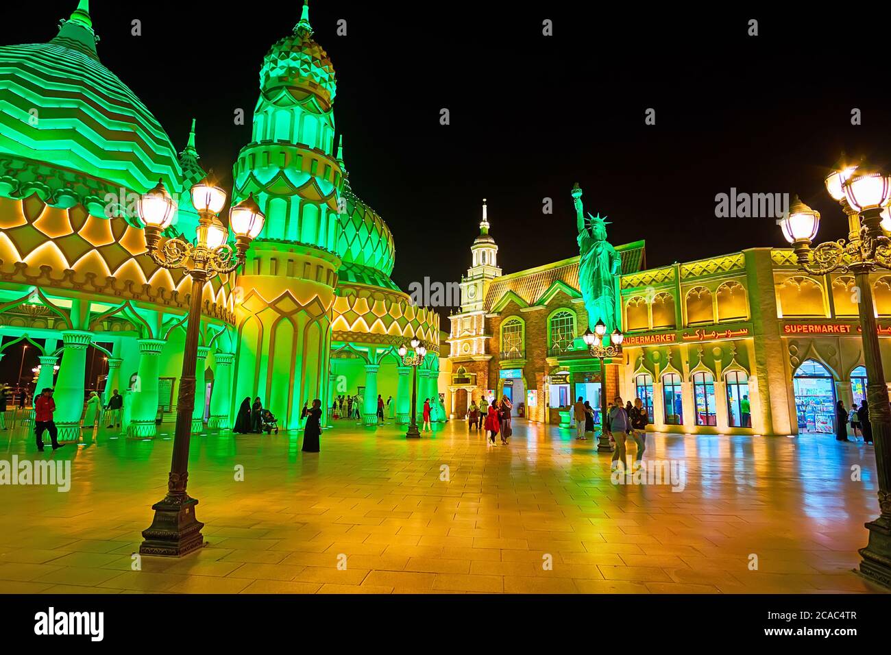 DUBAI, UAE - MARCH 5, 2020: The US Liberty Statue, located at the Gate ...