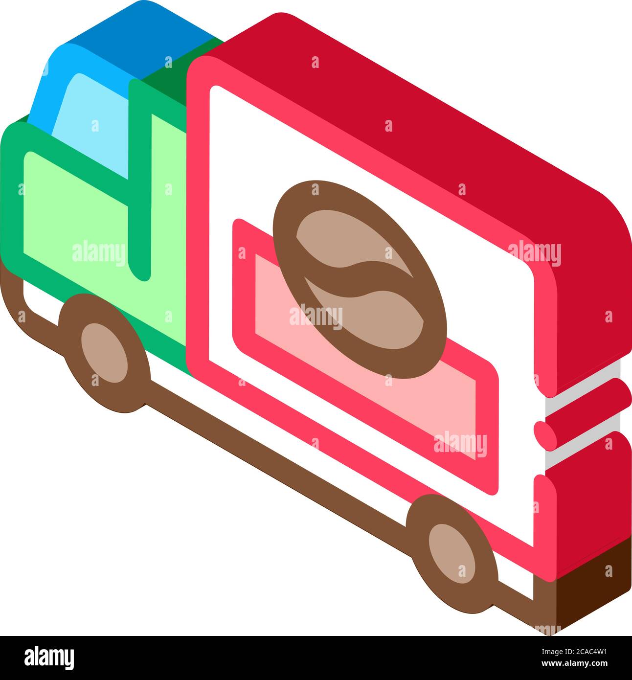 coffee production delivery isometric icon vector illustration Stock ...