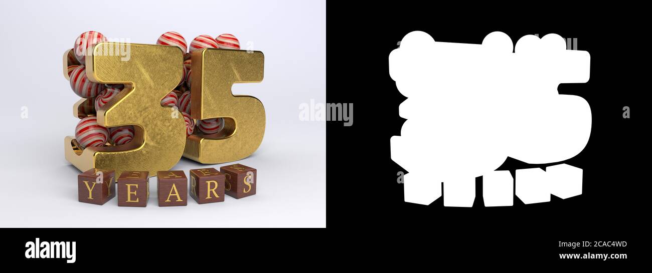 Number 35 (number thirty-five) anniversary celebration design with ...