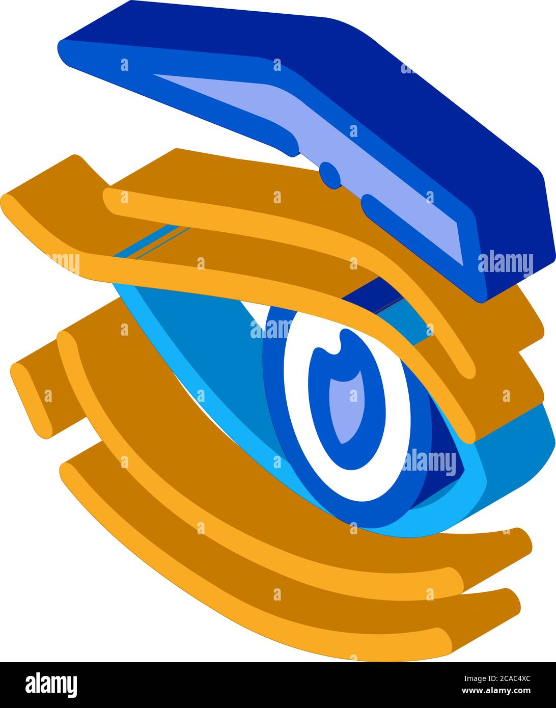 bags under eyes isometric icon vector illustration Stock Vector Image ...