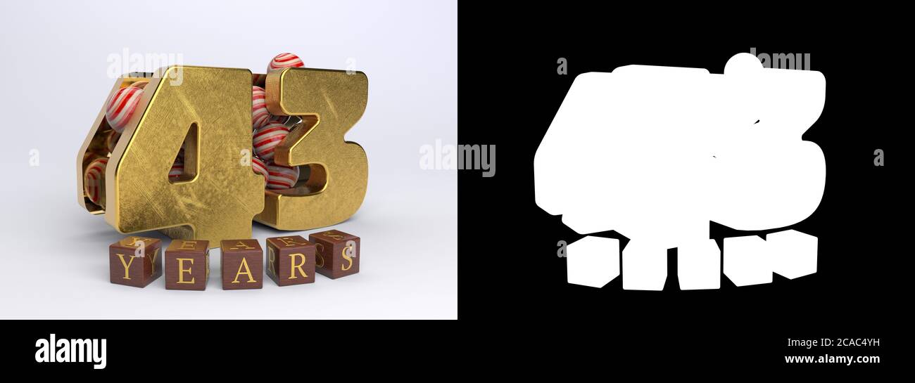 Number 43 (number forty-three) anniversary celebration design with ...