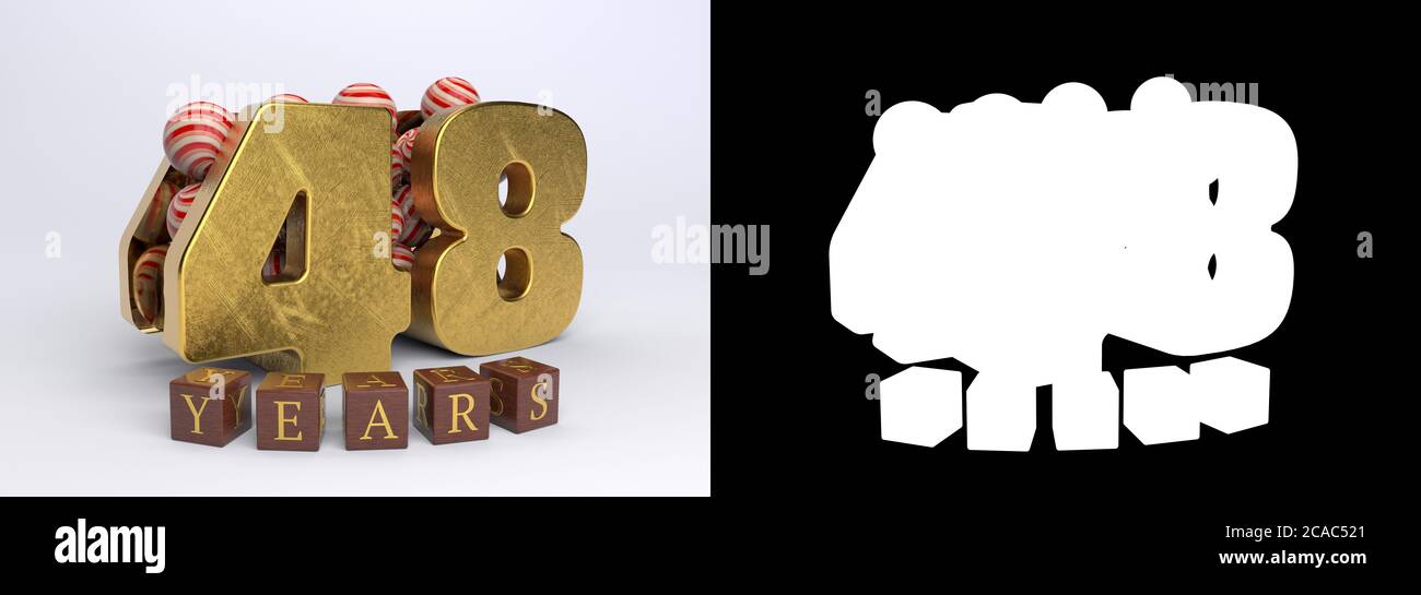 Number 48 (number forty-eight) anniversary celebration design with ...