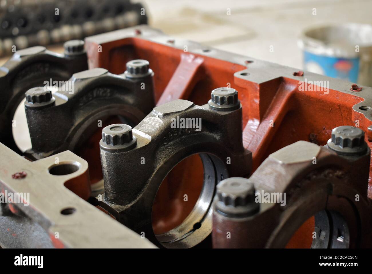 Automobile parts in the workshop and service station Stock Photo - Alamy