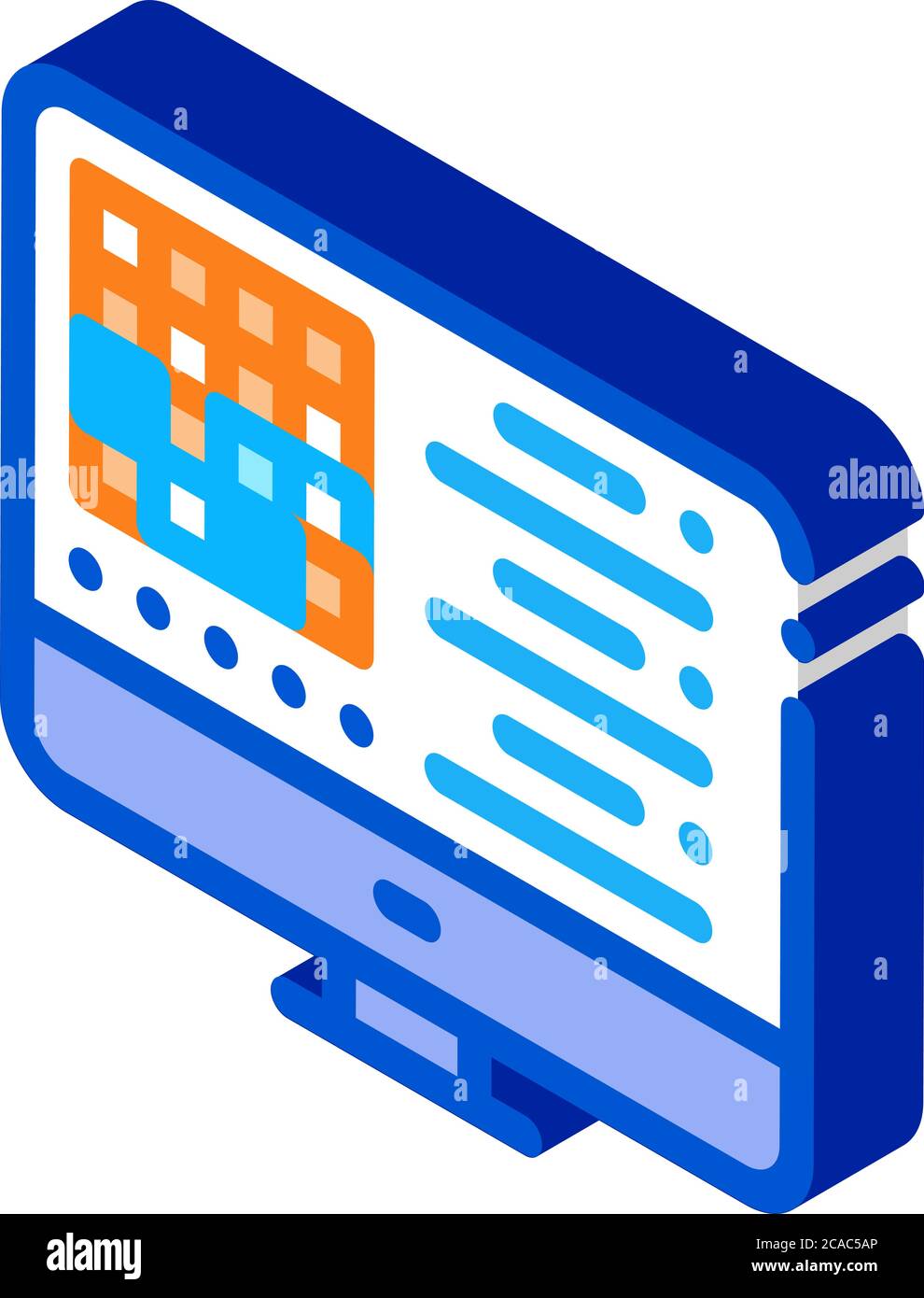 manufacturing computer automation control isometric icon vector ...