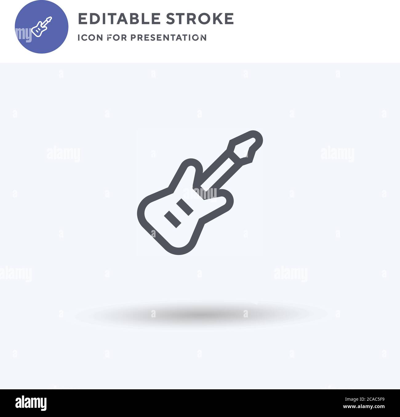 Bass Guitar icon vector, filled flat sign, solid pictogram isolated on ...