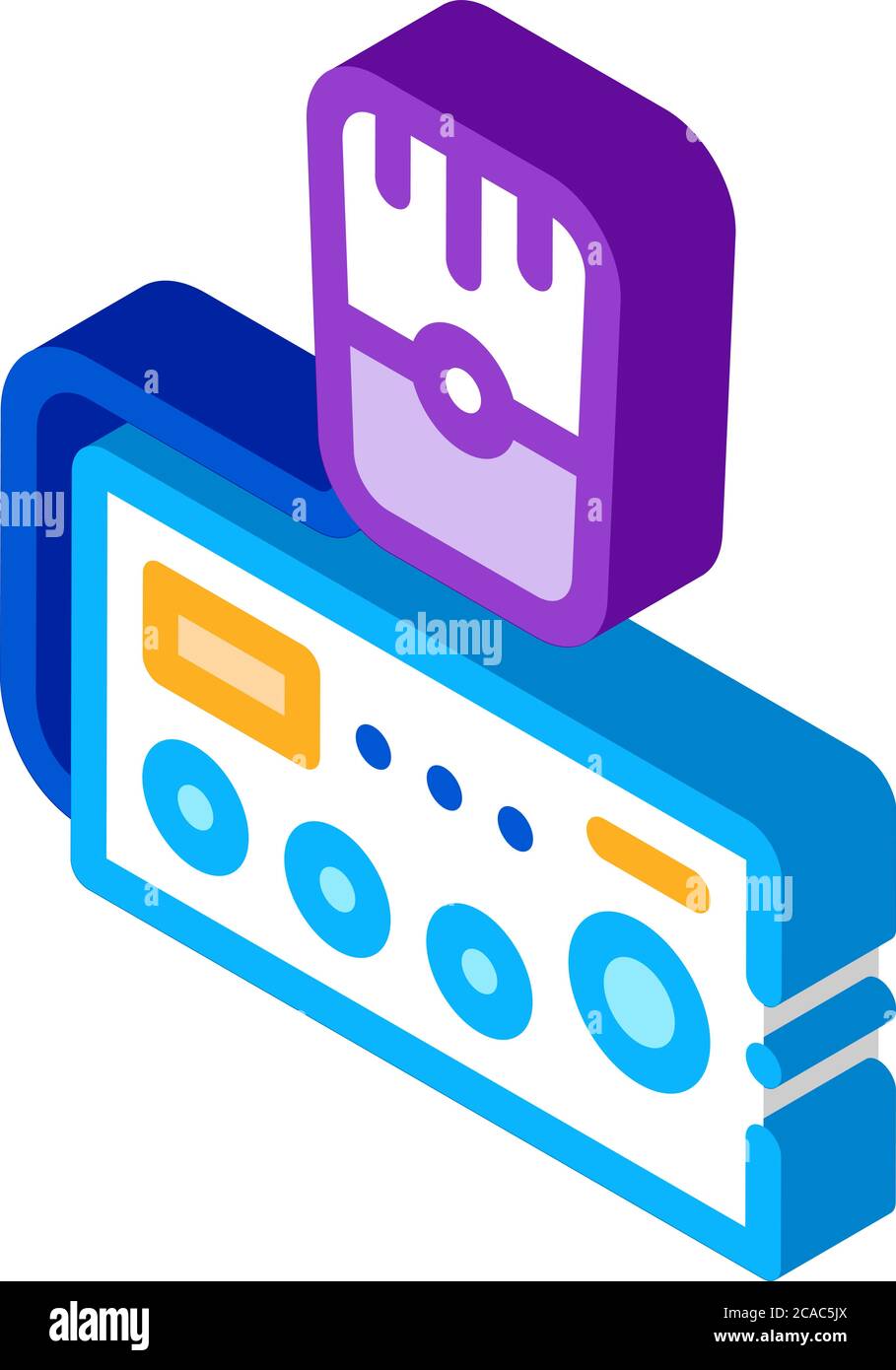 police radio isometric icon vector illustration Stock Vector Image ...
