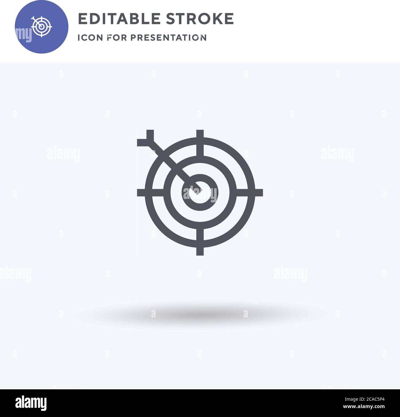 Target icon vector, filled flat sign, solid pictogram isolated on white ...