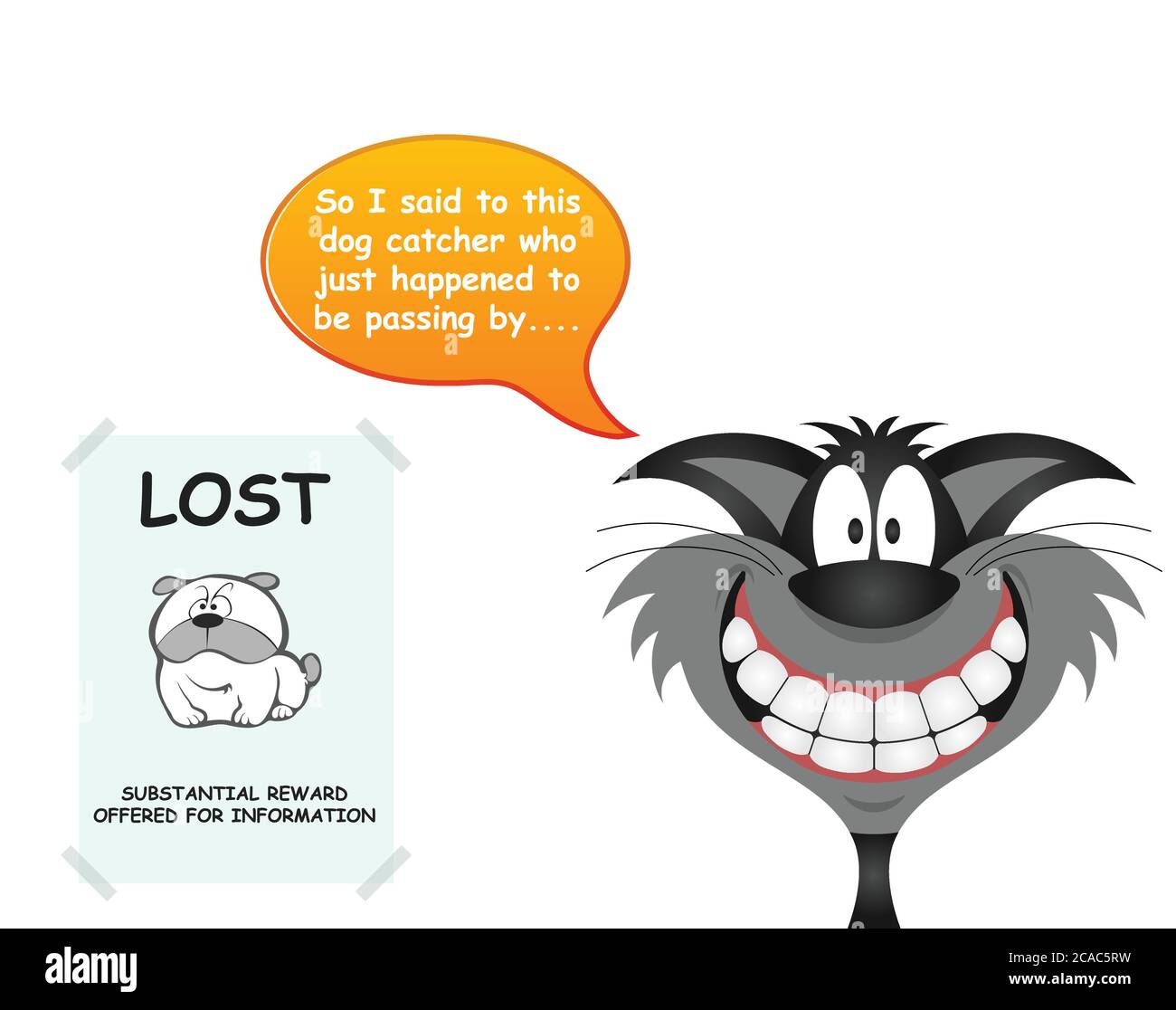 Comical cat responsible for getting rid of the dog using a passing dog ...