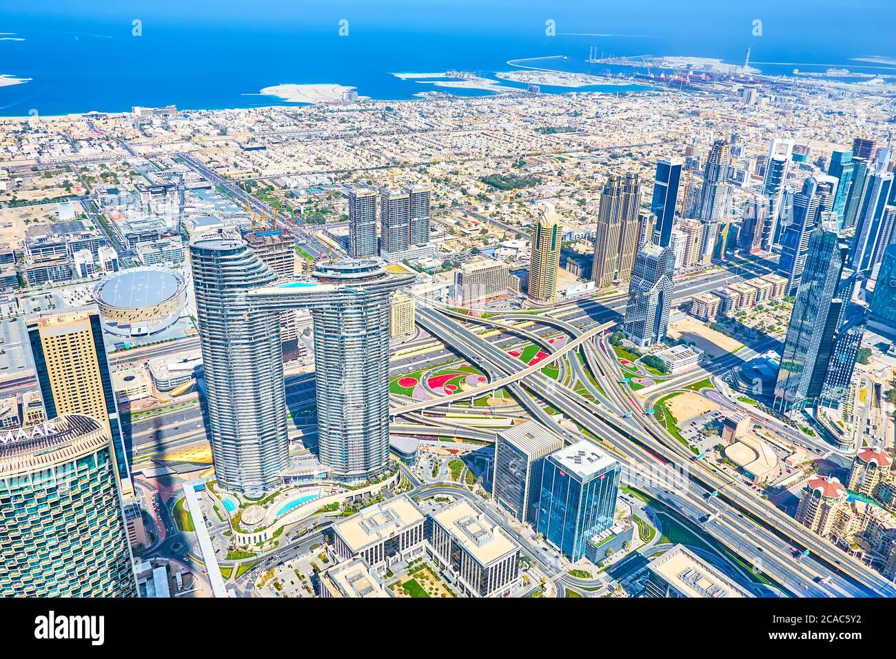 DUBAI, UAE - MARCH 3, 2020: Burj Khalifa top viewpoint is a popular ...