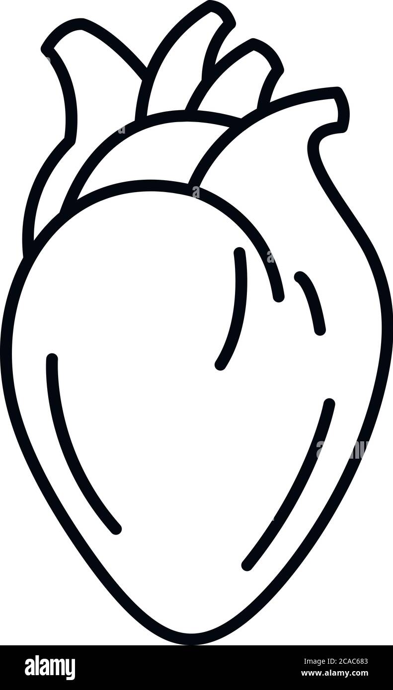 Simple Human Heart Outline
