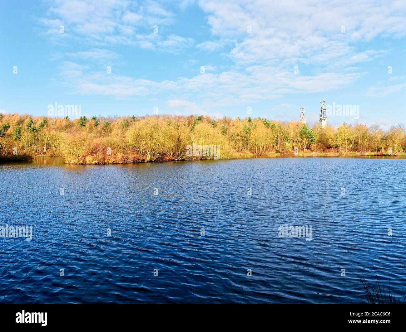 Standing on the banks of Vicar Water, looking across the rippled water ...