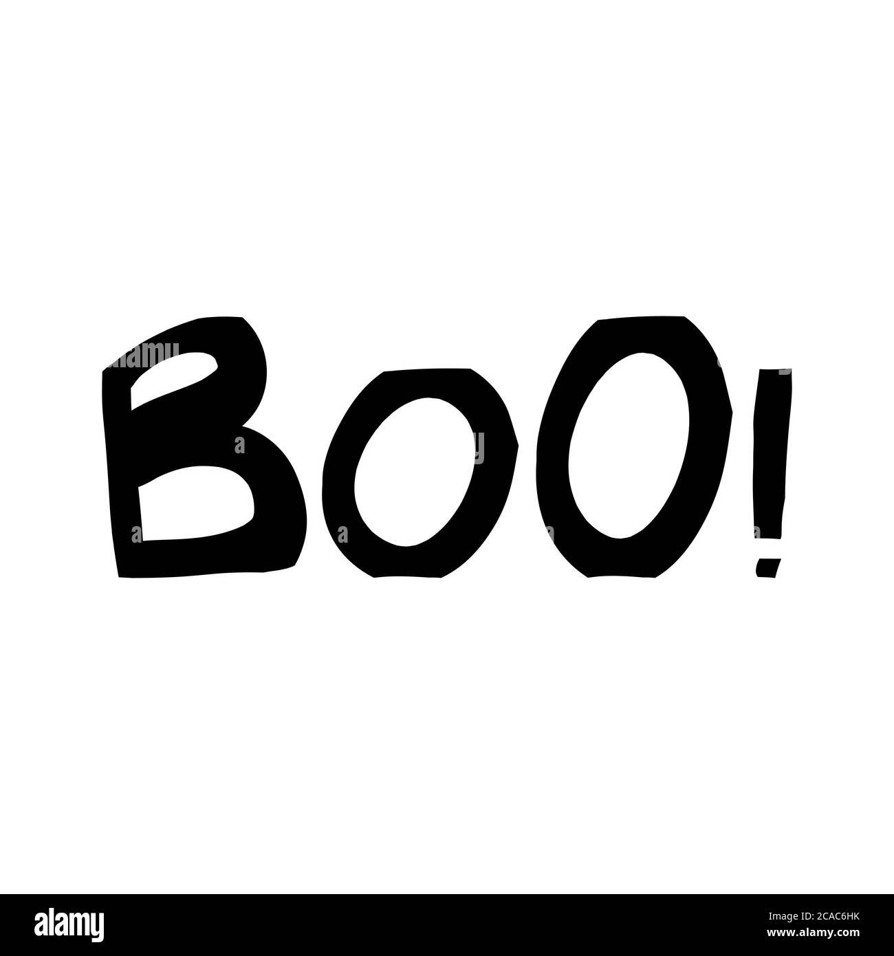 Boo. Halloween quote. Cute hand drawn lettering in modern scandinavian ...
