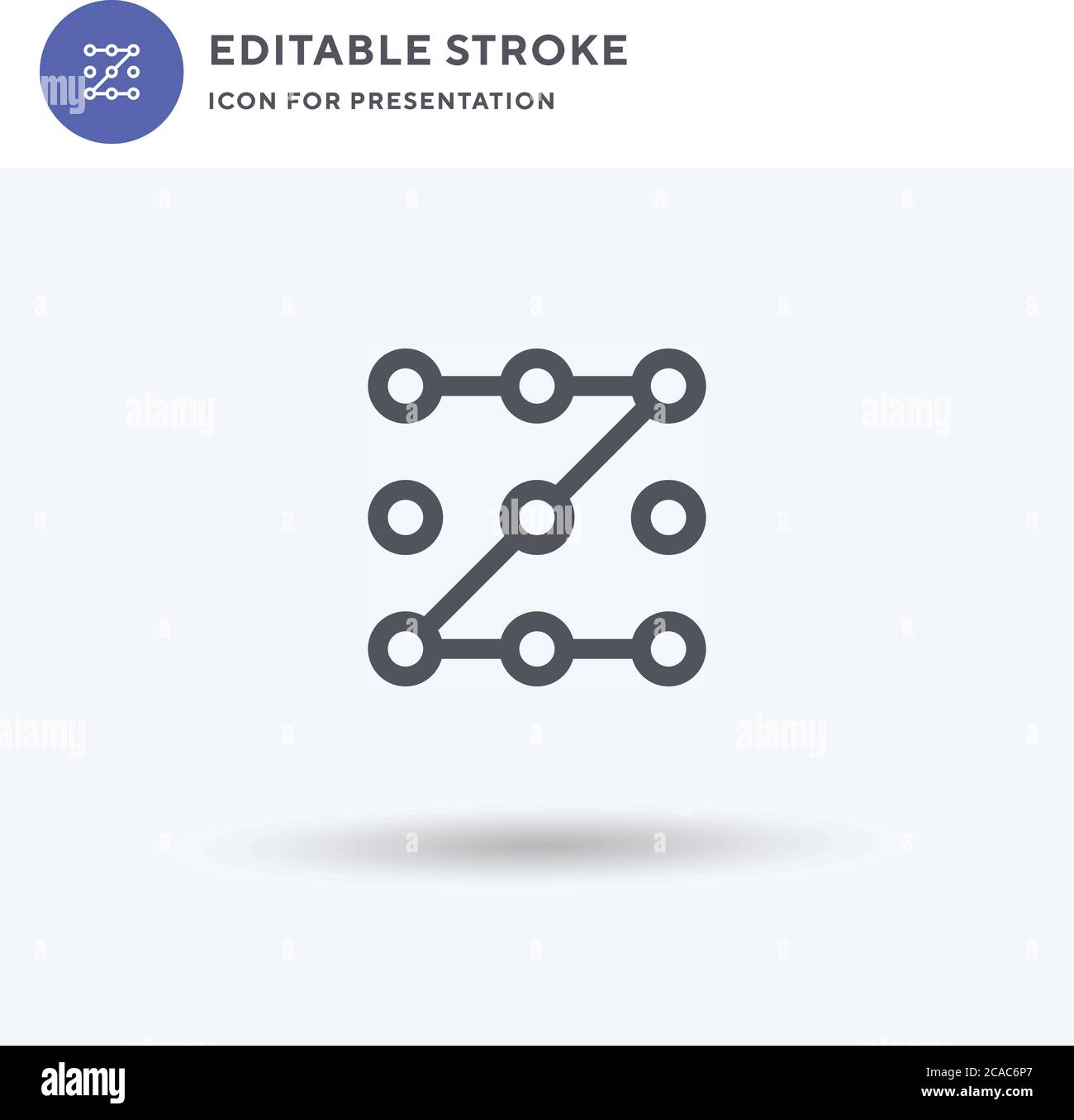 Password icon vector, filled flat sign, solid pictogram isolated on ...