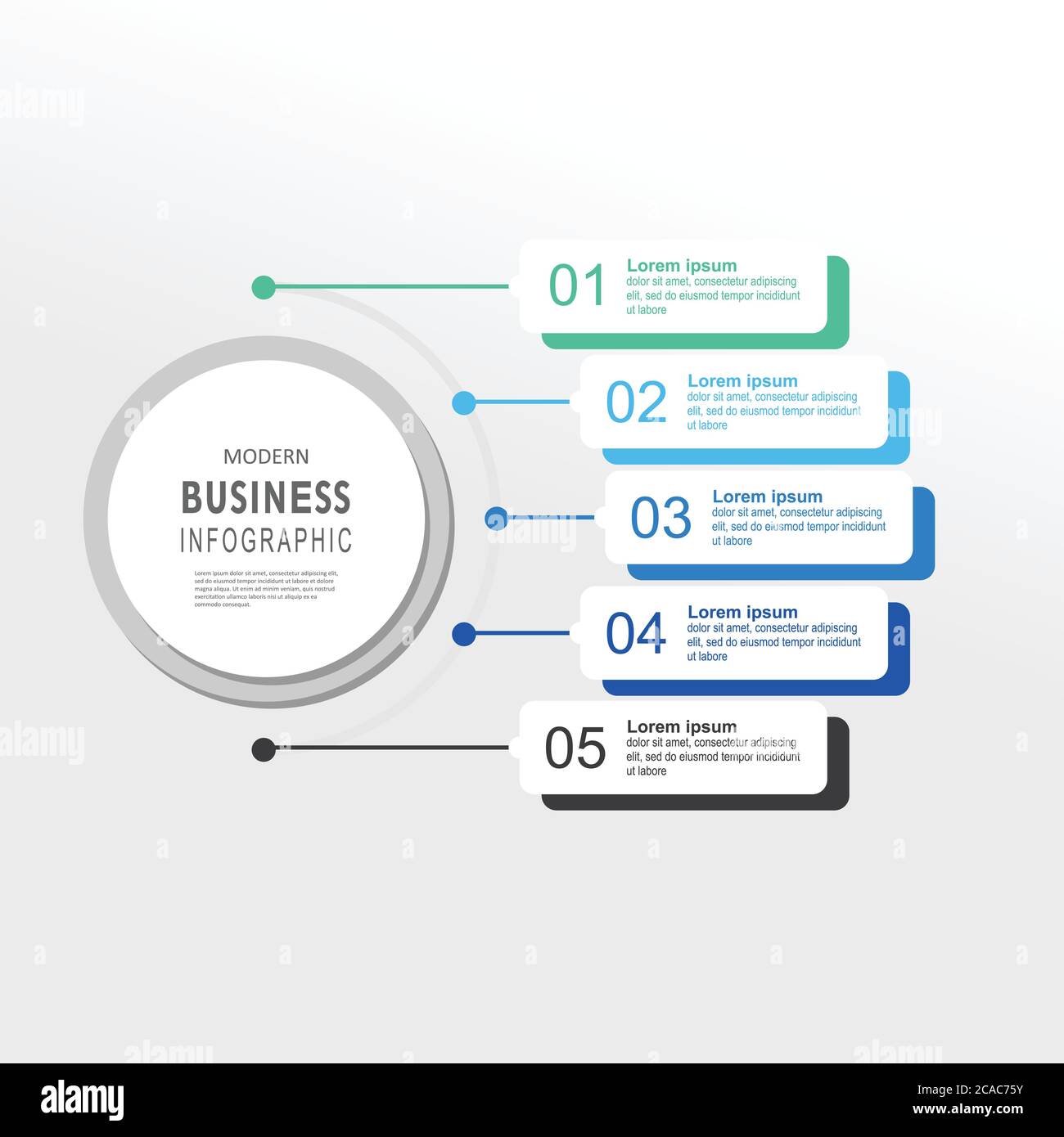 Vector infographic label template with icons. 5 options or steps ...