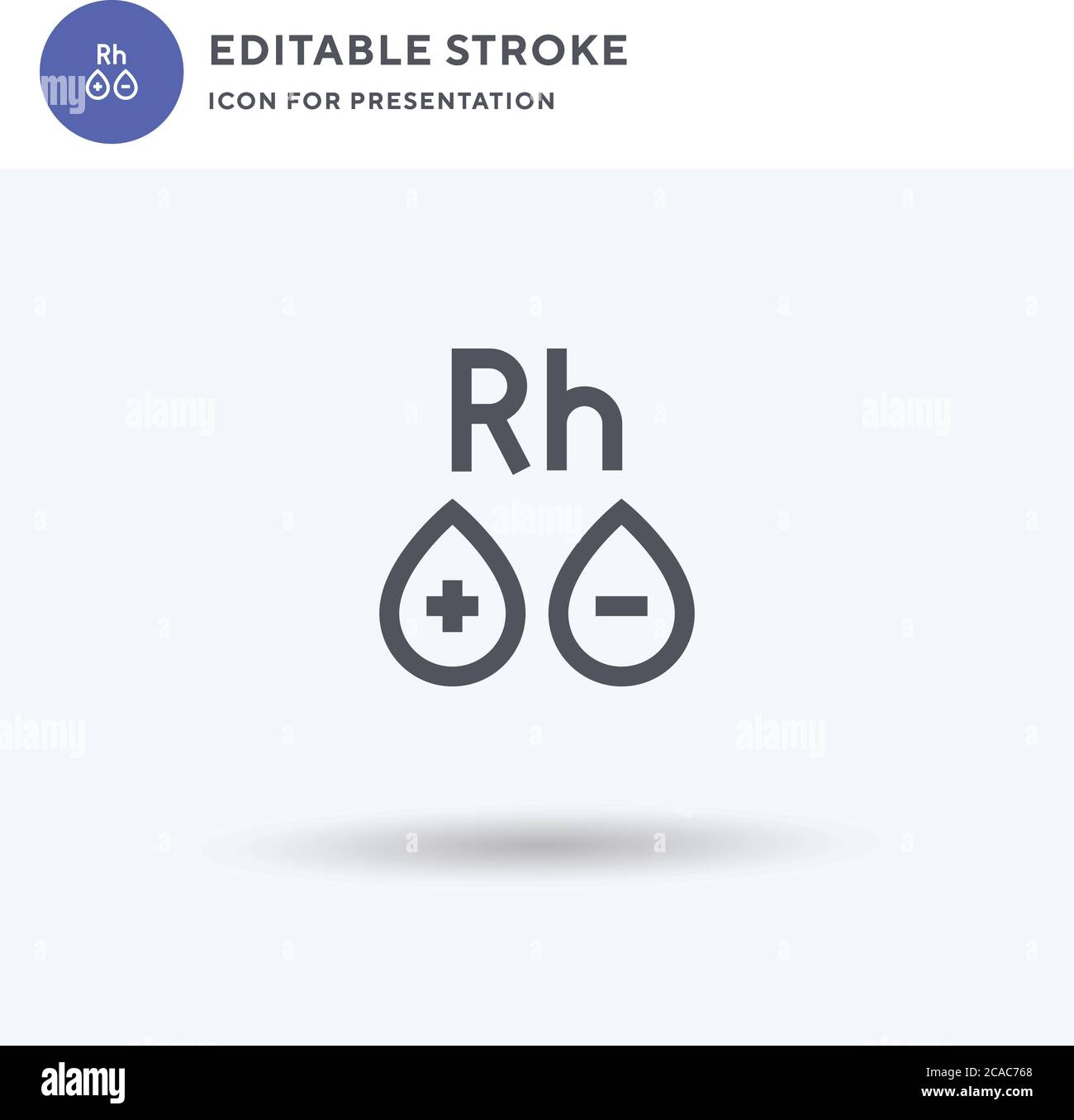 Rh icon vector, filled flat sign, solid pictogram isolated on white ...