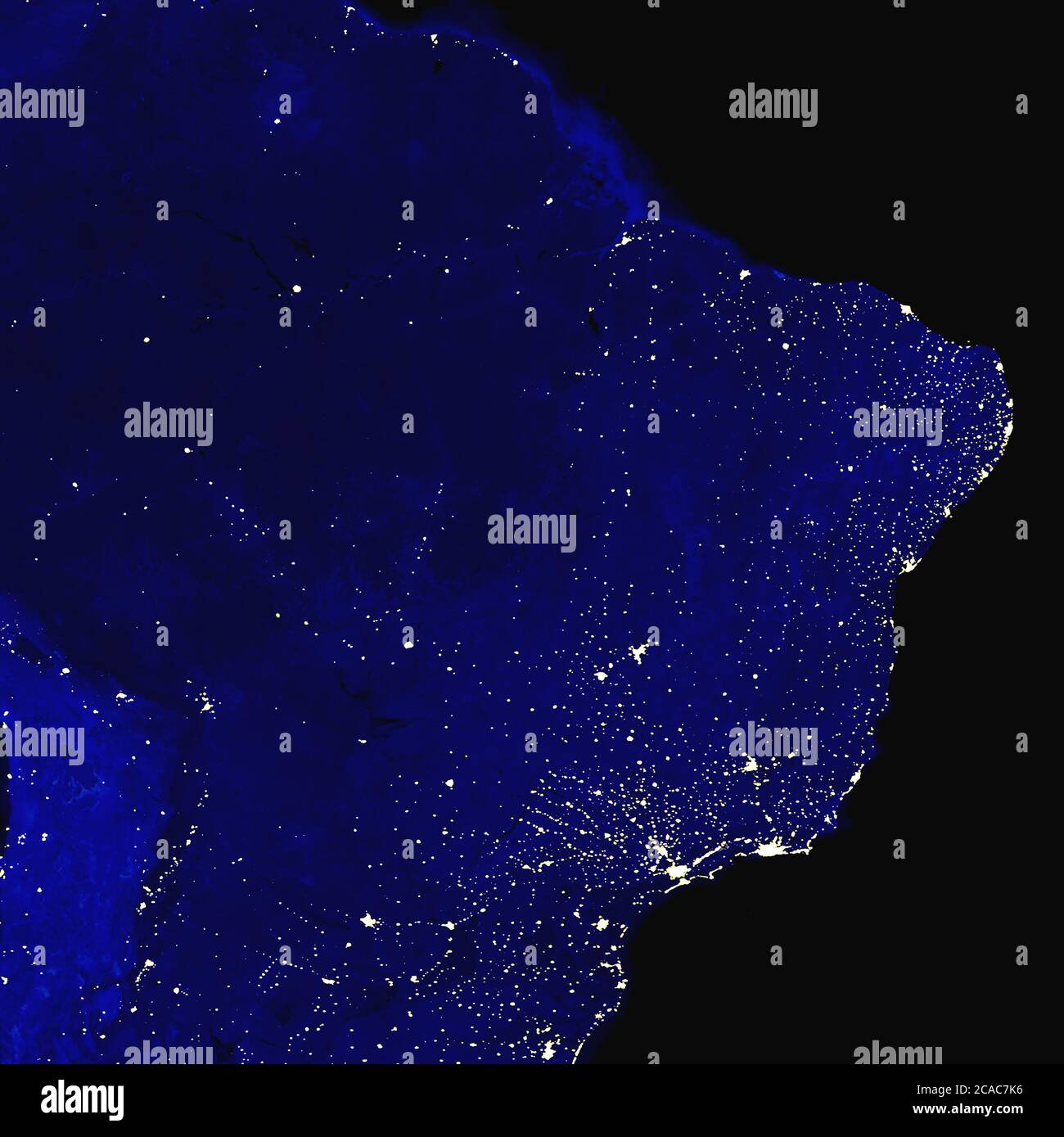 Brazil at night nasa hi-res stock photography and images - Alamy