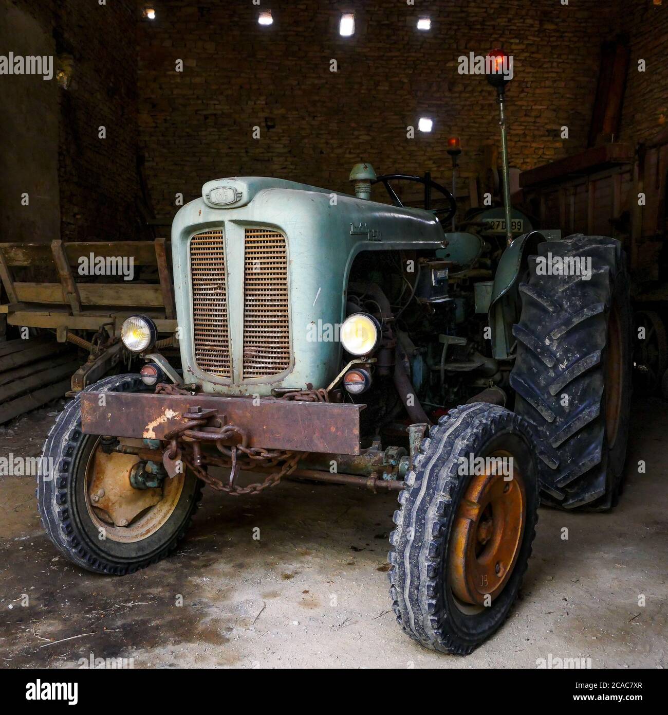 Old vintage french farm tractor hi-res stock photography and images - Alamy