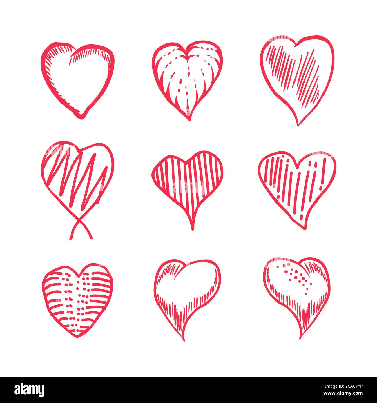 love hand draw set vector for your company or brand Stock Vector Image ...