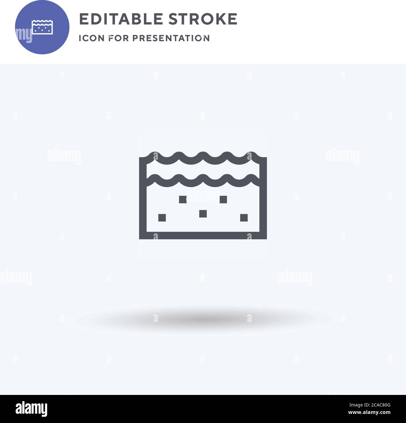 Ocean icon vector, filled flat sign, solid pictogram isolated on white ...