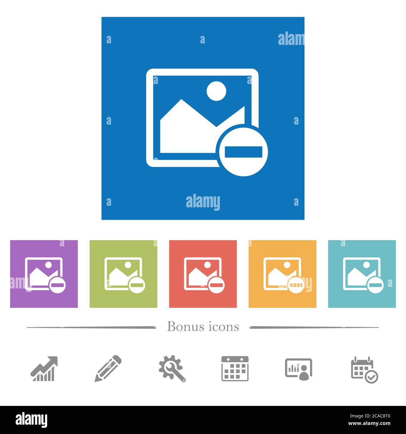 Remove image flat white icons in square backgrounds. 6 bonus icons ...