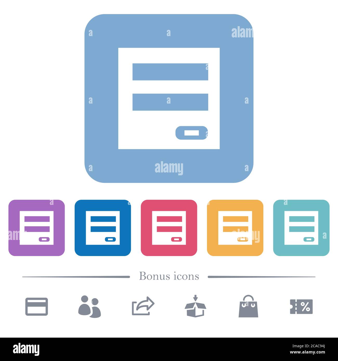 Login panel white flat icons on color rounded square backgrounds. 6 ...