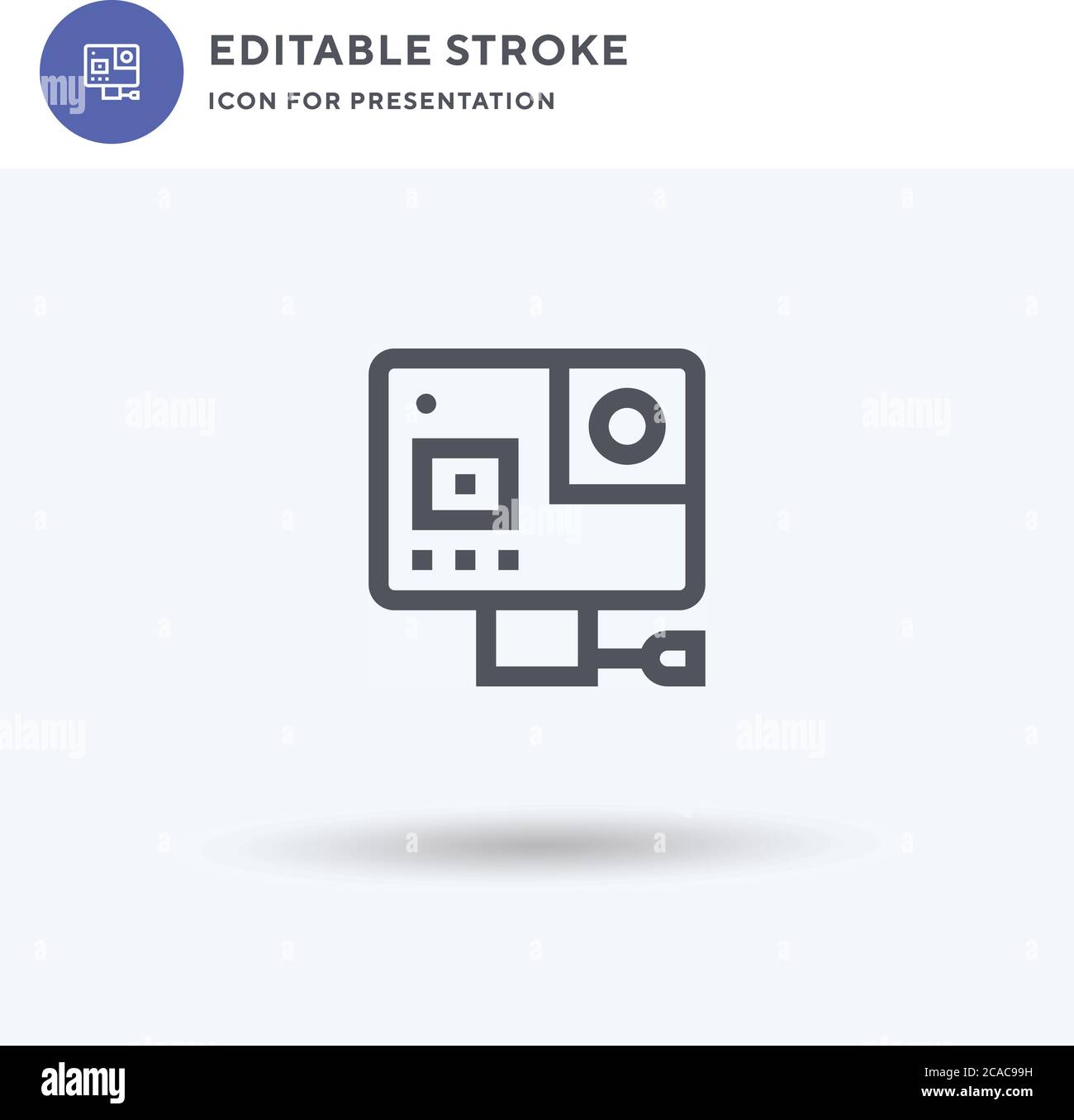 Action Camera icon vector, filled flat sign, solid pictogram isolated ...