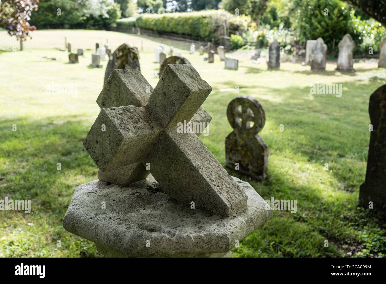 The churchyard and graveyard of St Simon and St Jude church in Bramdean ...