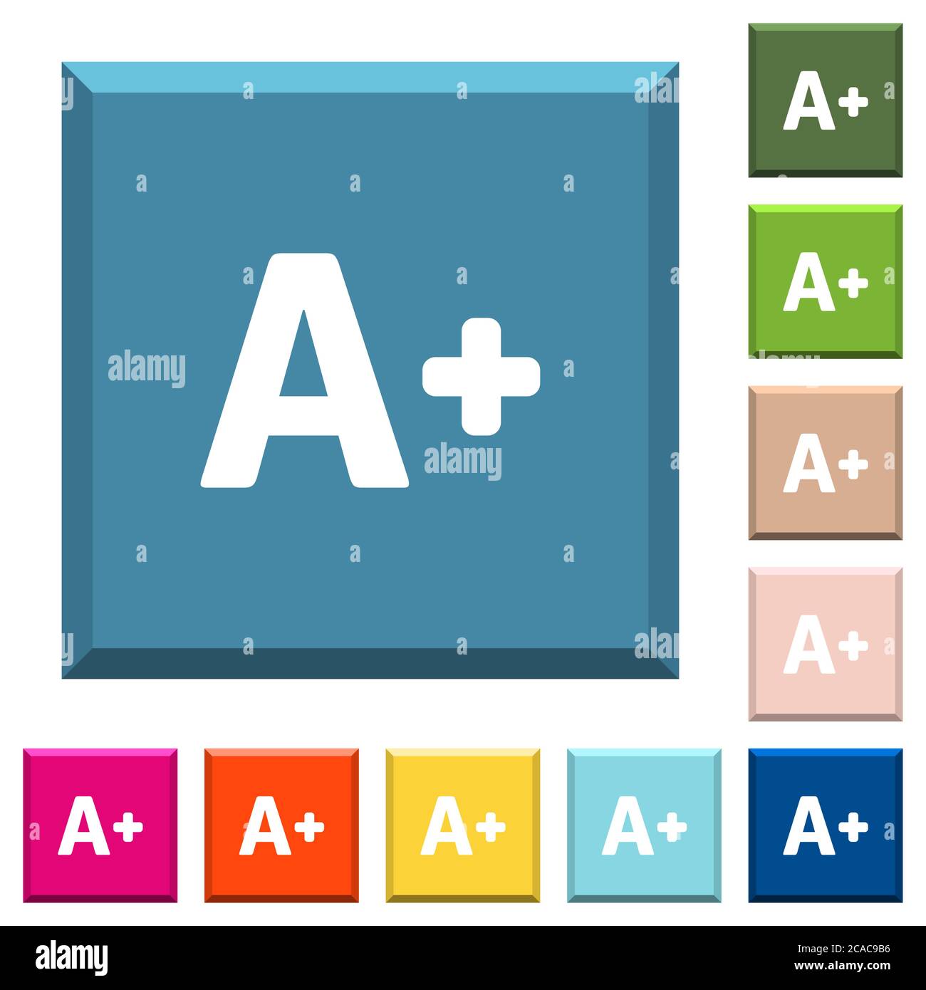 Increase font size white icons on edged square buttons in various ...