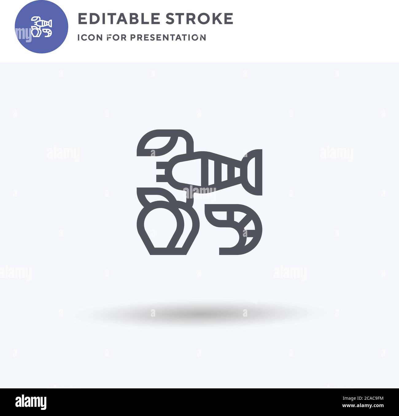 Shellfish icon vector, filled flat sign, solid pictogram isolated on ...