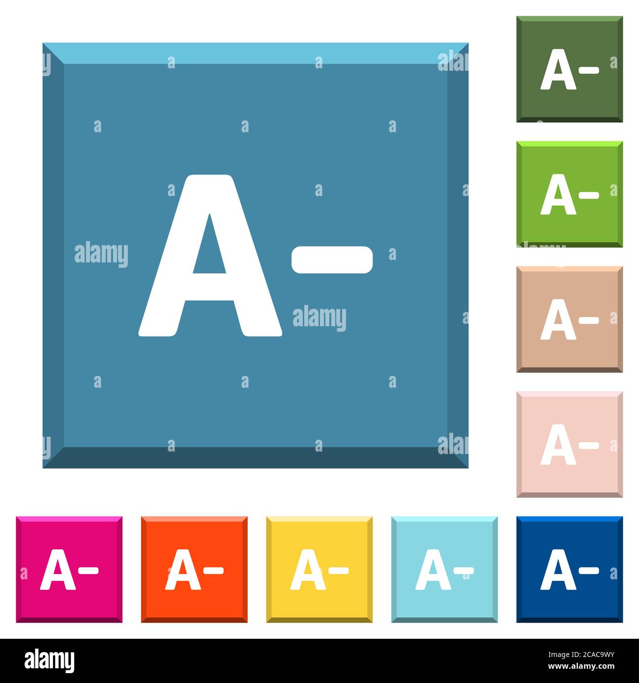 Decrease font size white icons on edged square buttons in various ...