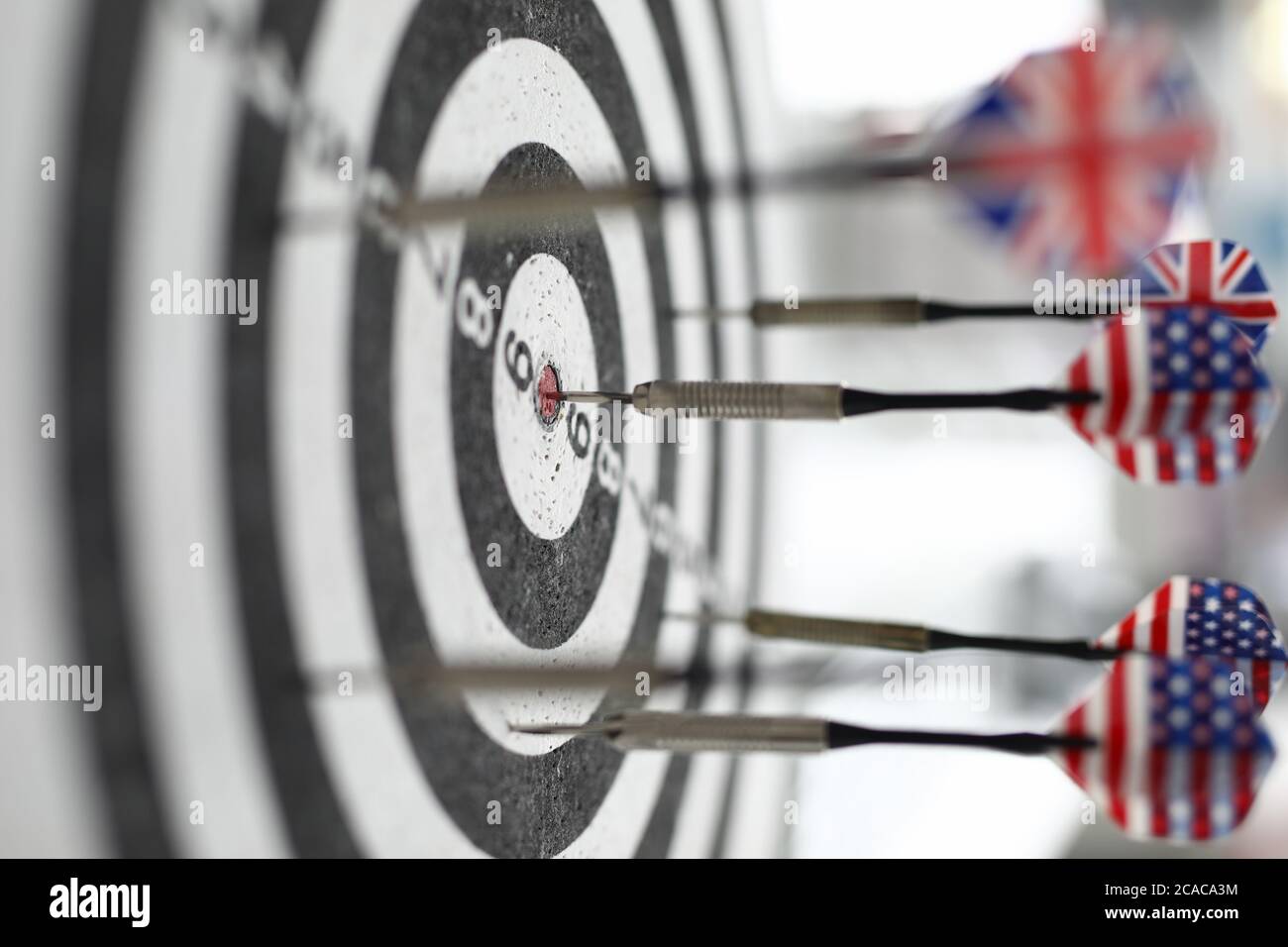Dartboard target with flags hi-res stock photography and images - Alamy