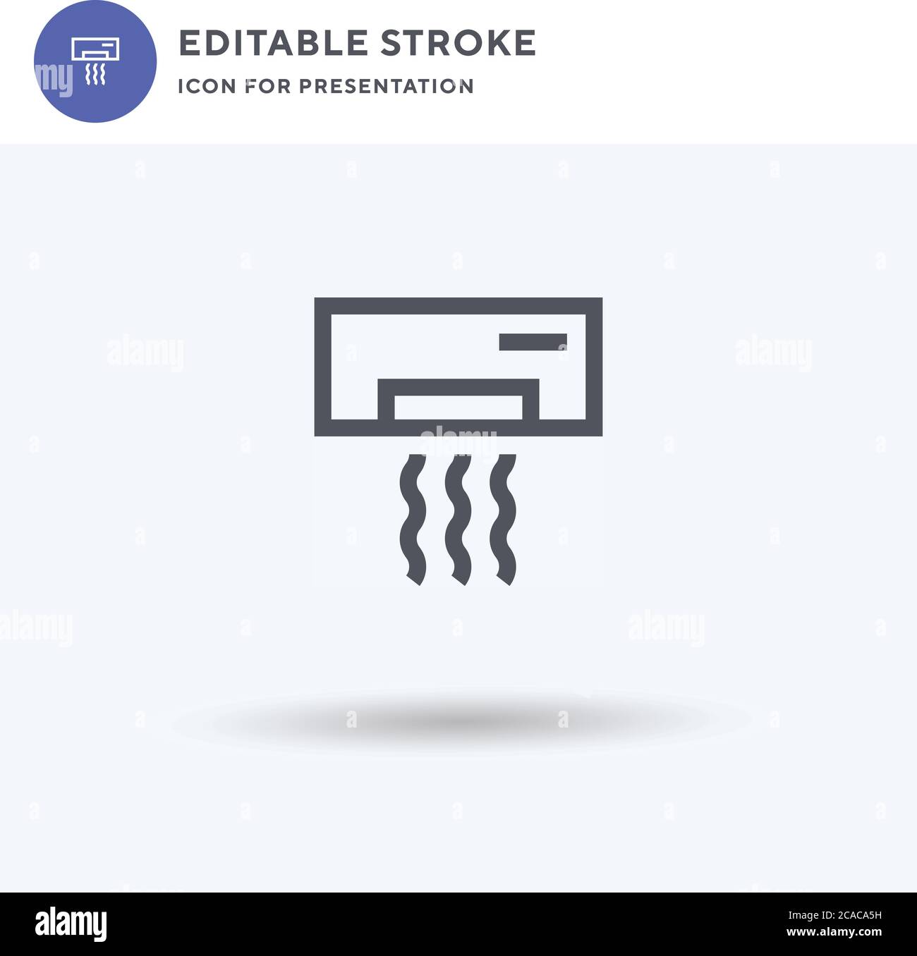 Air Conditioner icon vector, filled flat sign, solid pictogram isolated ...