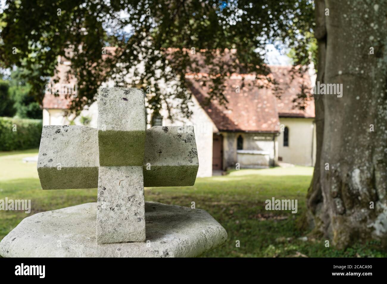 The churchyard and graveyard of St Simon and St Jude church in Bramdean ...