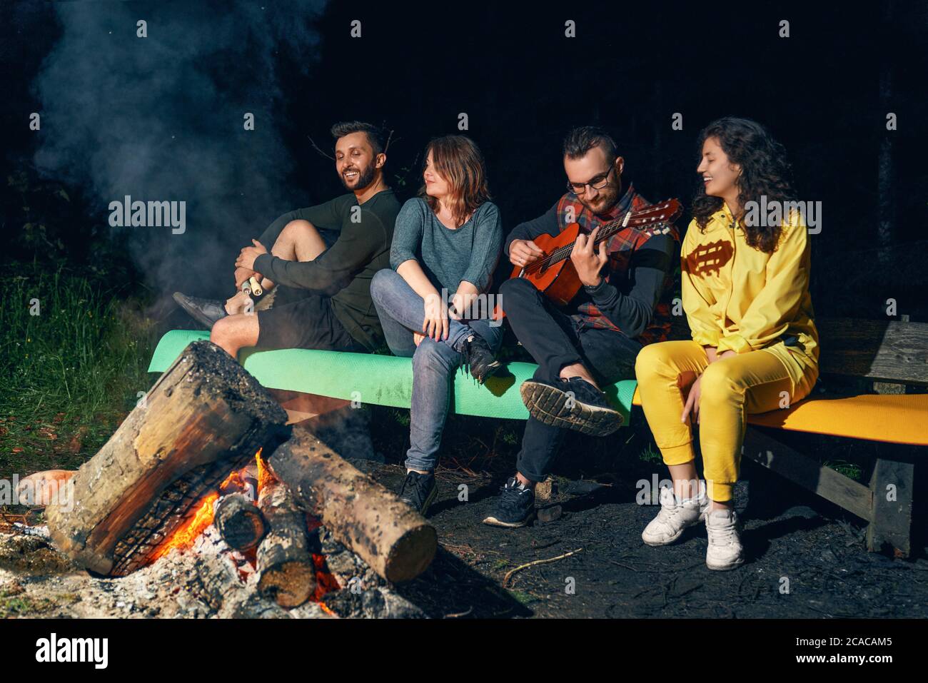 Summer Bonfire With Friends