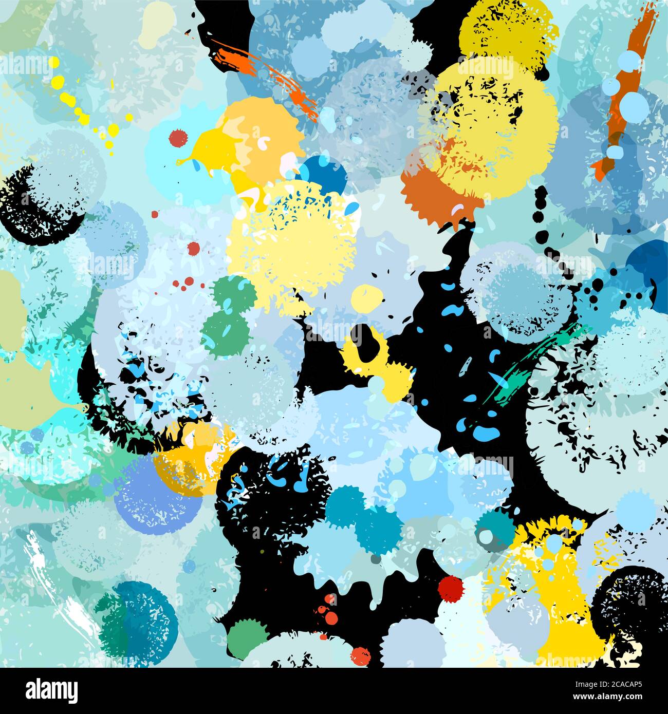 Splashes green orange paint in Stock Vector Images - Alamy