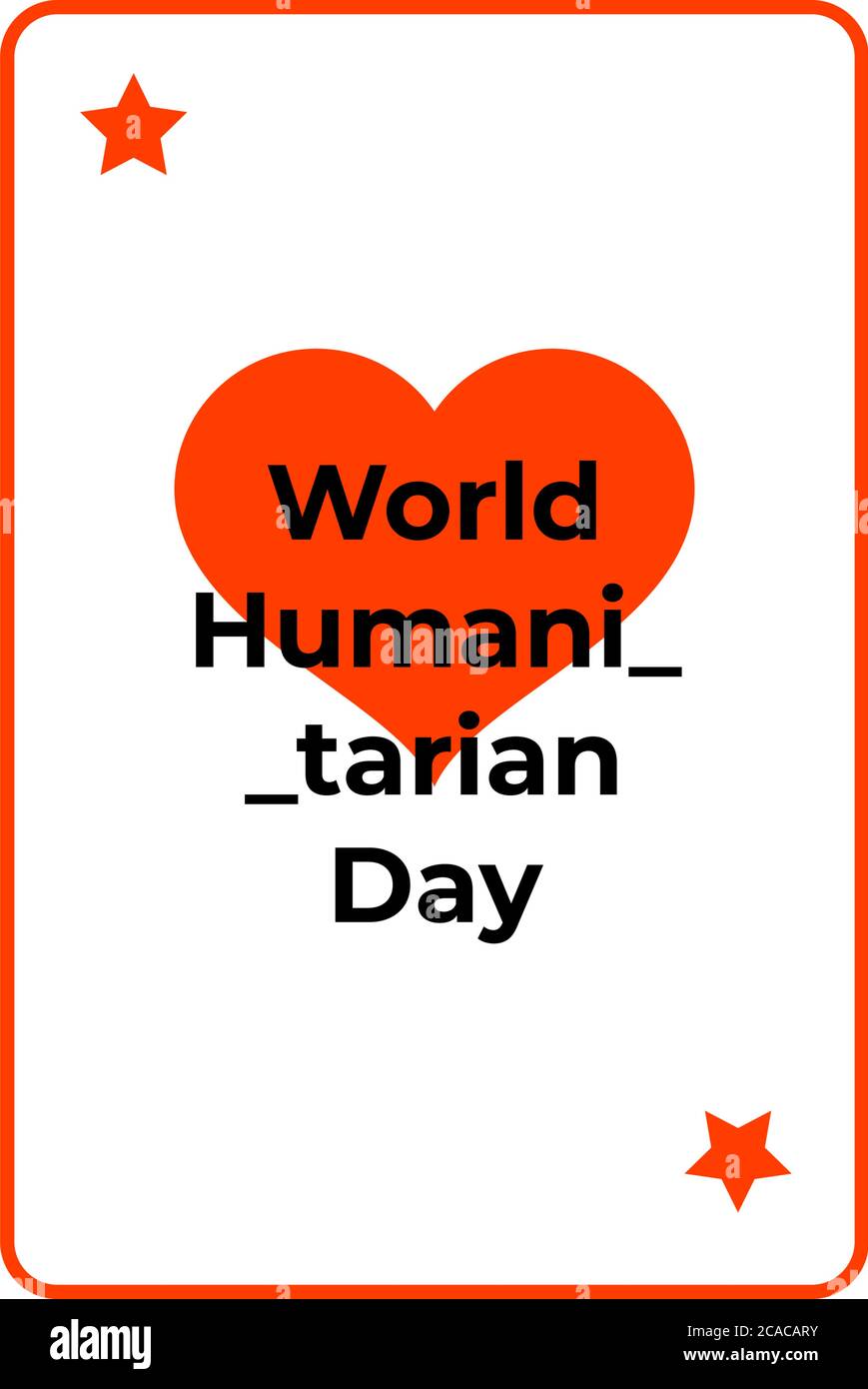 Vector illustration on the theme of World Humanitarian day observed ...