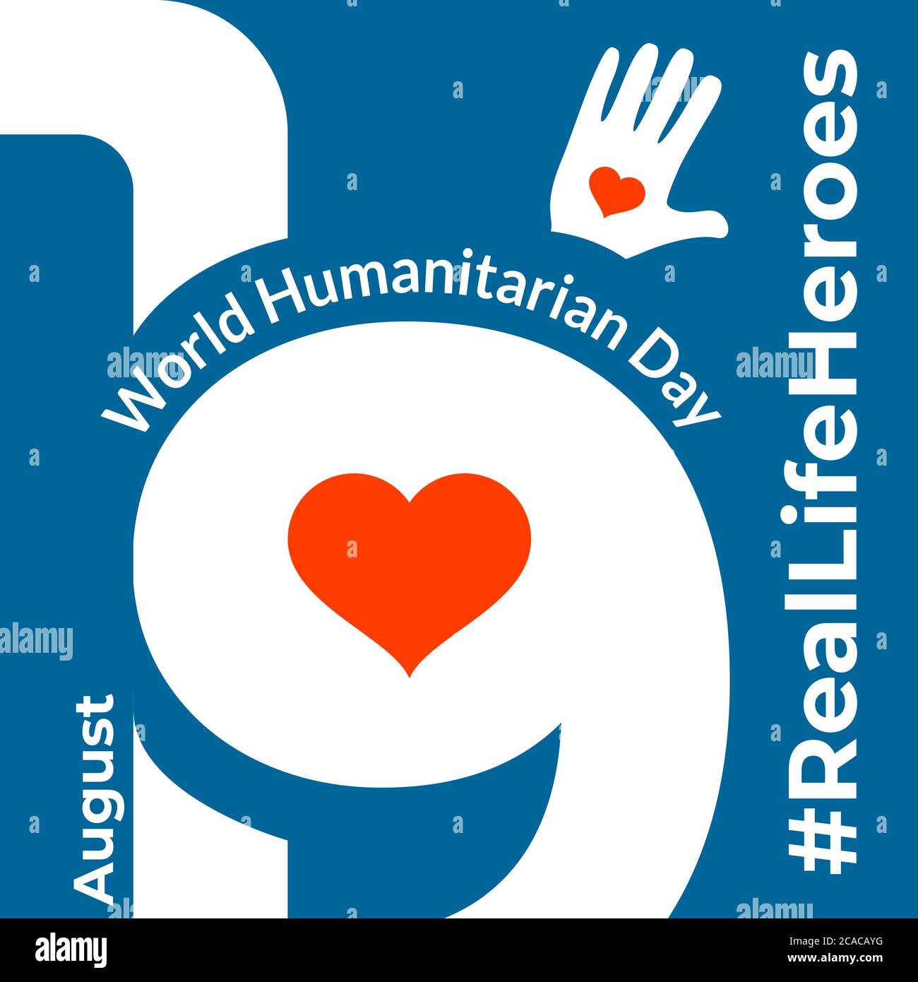Vector illustration on the theme of World Humanitarian day observed ...